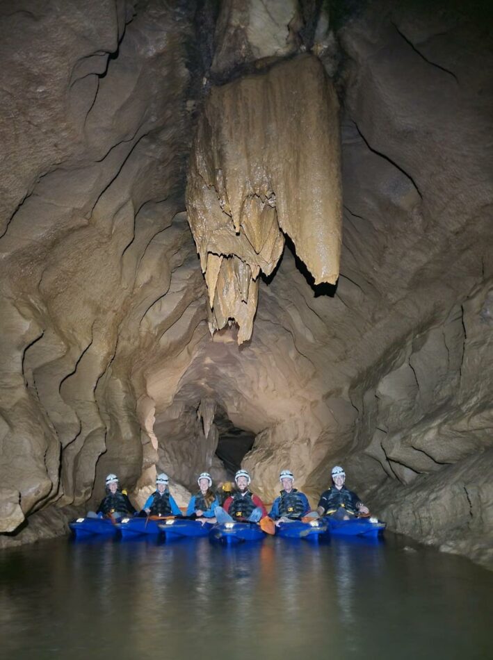 Winter Kayaking in Bluespring Caverns - Limestone Country